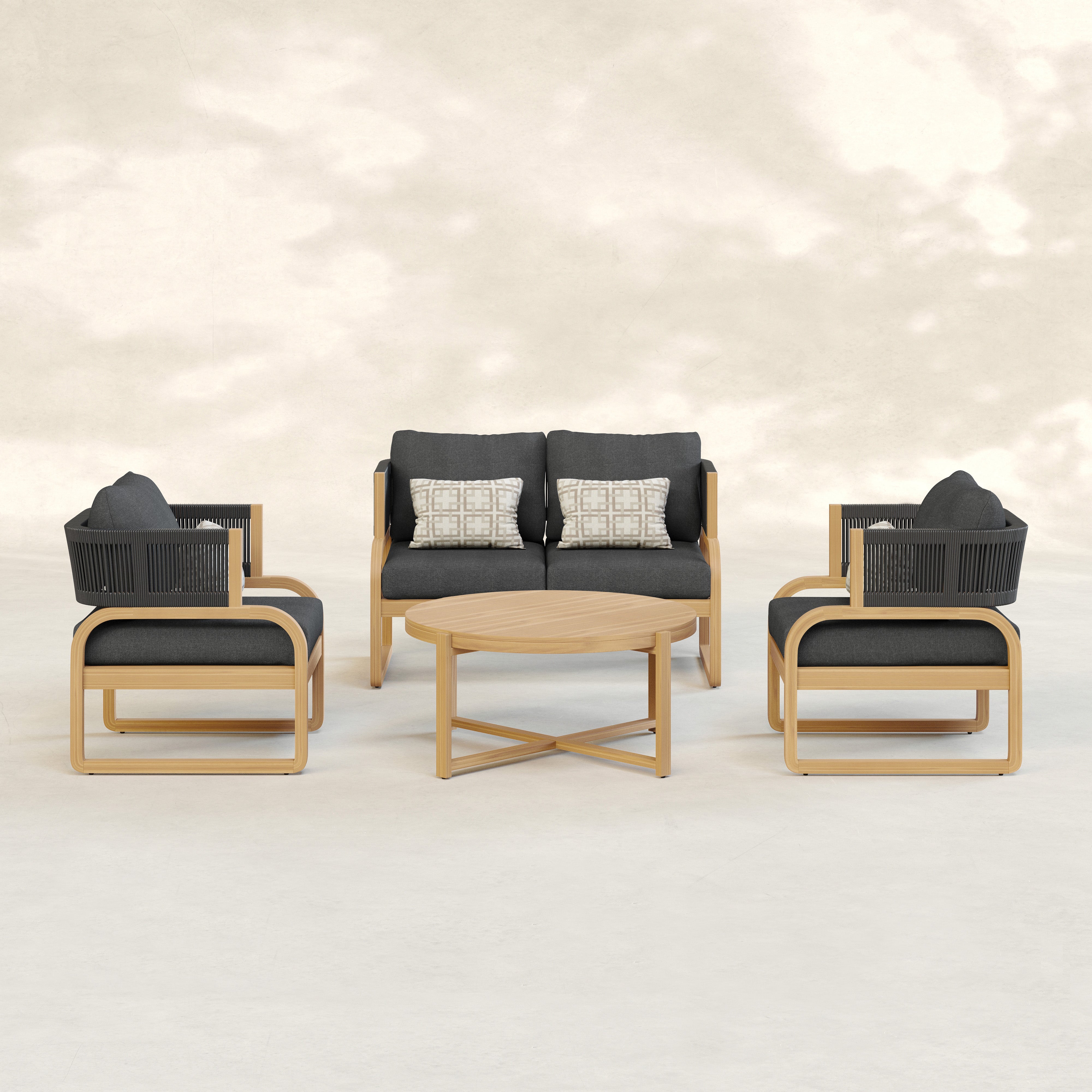 Jasper Solid Wood Conversation Seating – Starsong Co