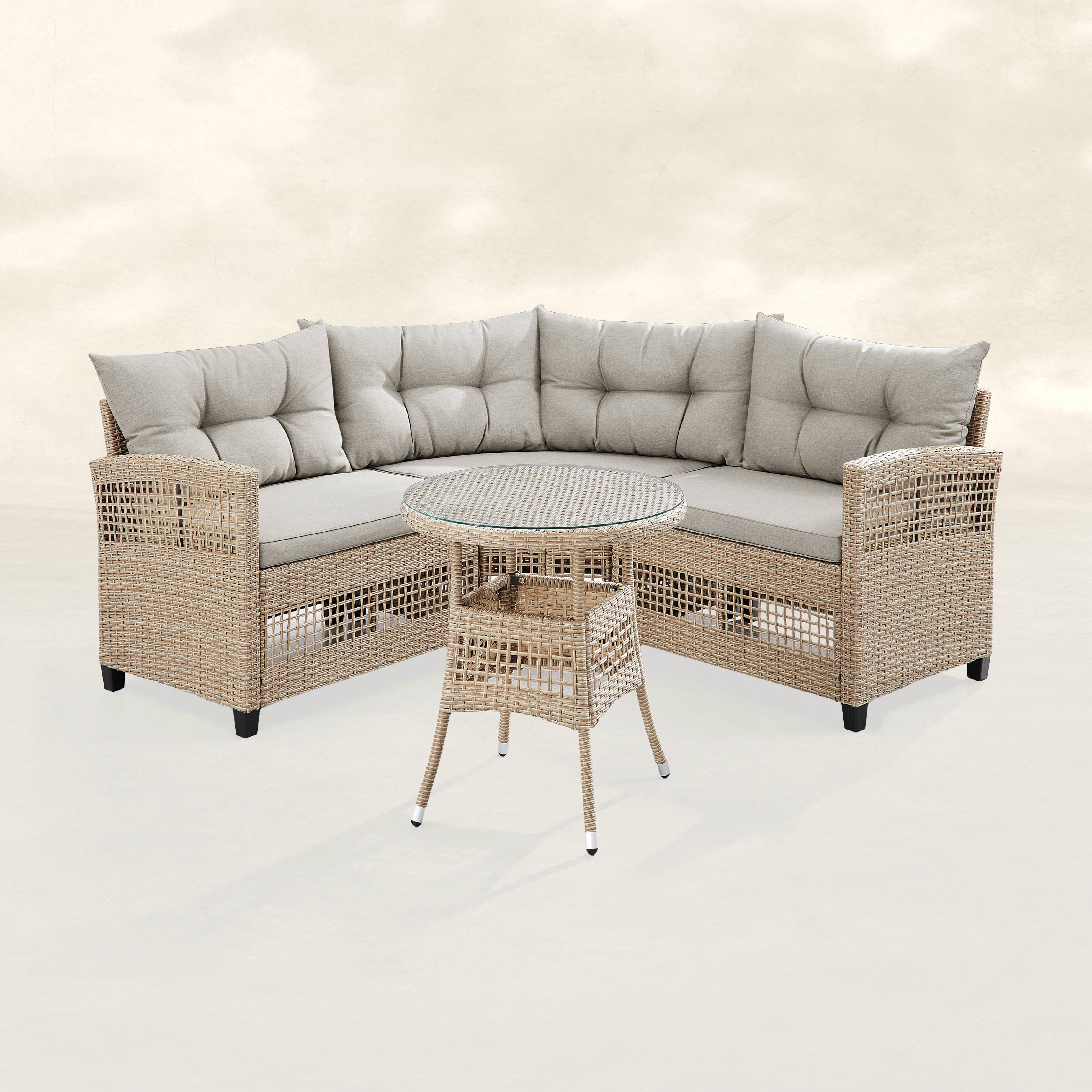 Curve-around Wicker Seating Set – Starsong Co